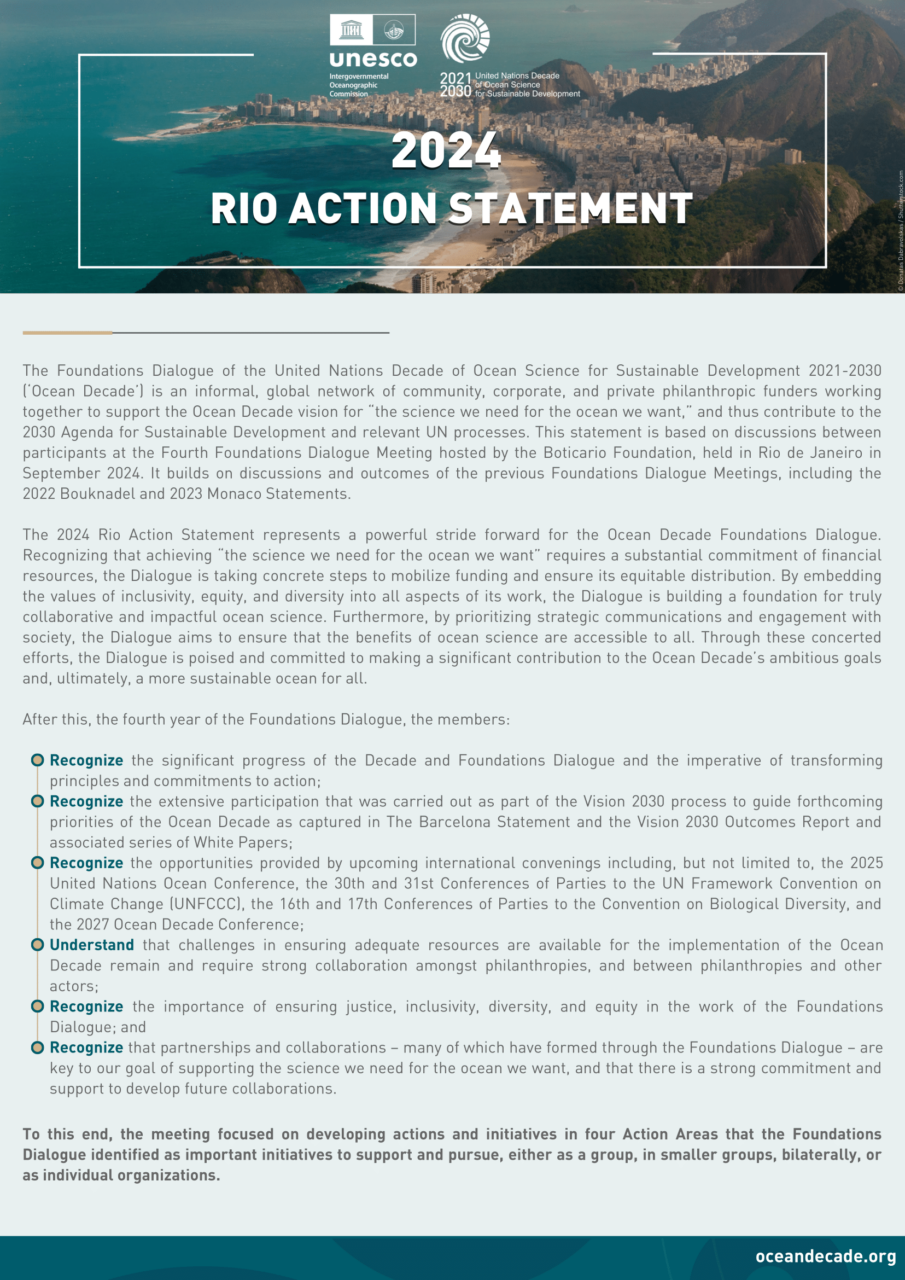 2024 Rio Action Statement - Ocean Decade